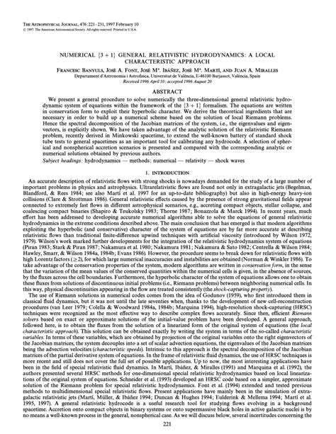 Pdf Numerical 3 1 General Relativistic Hydrodynamics A Local