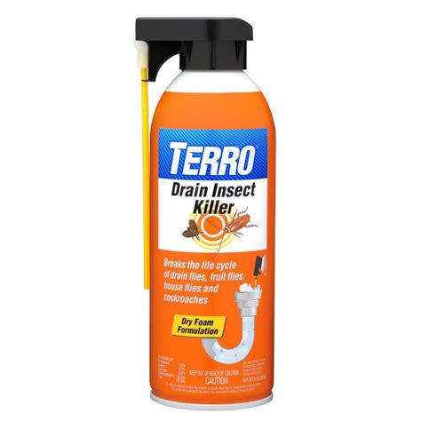 Terro 8 Oz Drain Insect Killer Aerosol Spray T590 The Home Depot