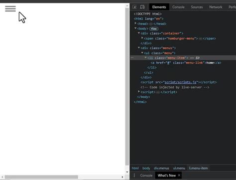 Sadegh Zare On Linkedin Hamburger Menu Js