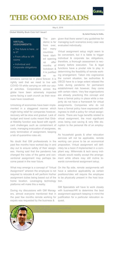 Pdf Global Mobility Virtual Assignment