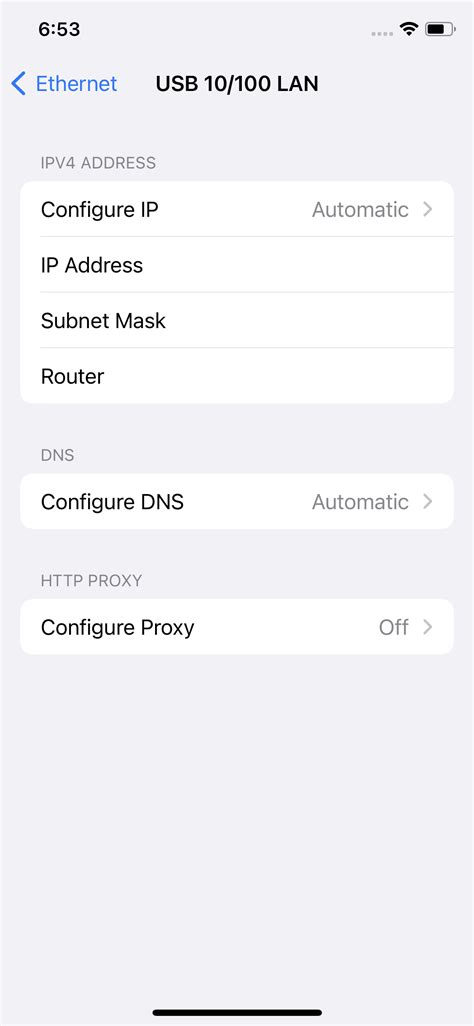 IOS Ethernet No Connection R IOSBeta