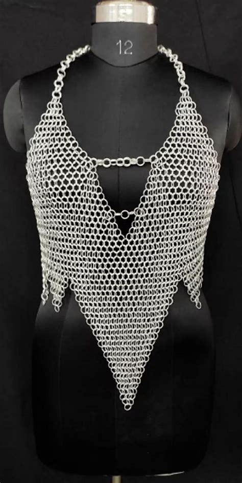 Chainmail Halter Top Womans Dress Aluminum Chain Mail Top Etsy