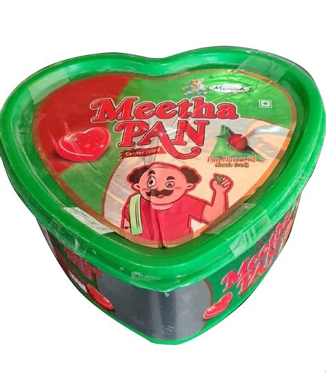 Manish Green Heart Shape Meetha Pan Candy Packaging Type Plastic Jar Packaging Size 24 Jar
