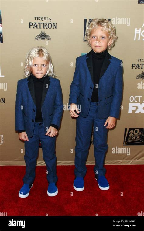Emmory Mosteller Left And Cannon Mostelle Attend The La Premiere Screening Of American Horror
