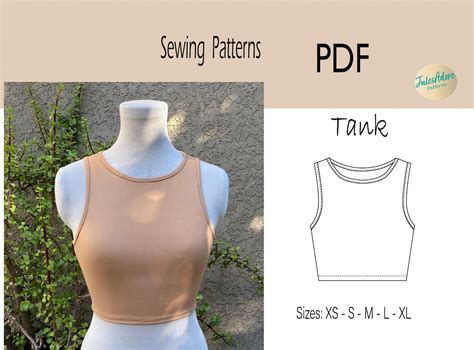 Tank Top Sewing Pattern Pdf Womens Sizes Xs To Xl Etsy