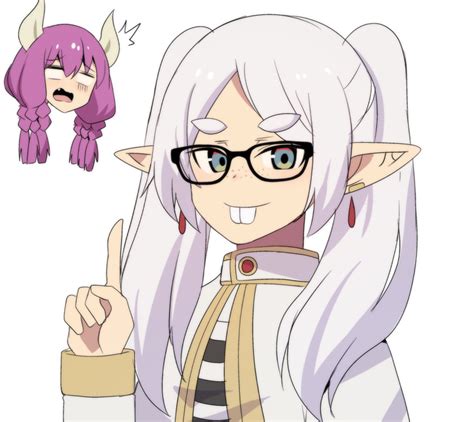 Safebooru 2girls Aura Sousou No Frieren Bespectacled Black