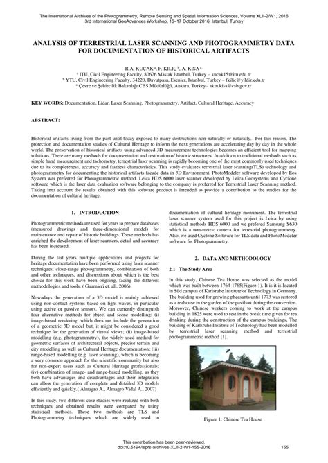 Pdf Analysis Of Terrestrial Laser Scanning And Photogrammetry Data