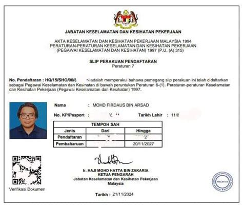 Alhamdulillah Masih Menjadi Orang Safety Untuk 3 Tahun Lagi Mohd Firdaus Arsad 12 Comments