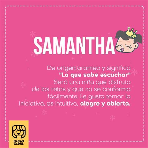 Nombre Samantha Significado Y Origen Todo Sobre Samantha ️