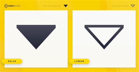 caret bottom icon · linear · coreui icons · svg javascript typescript