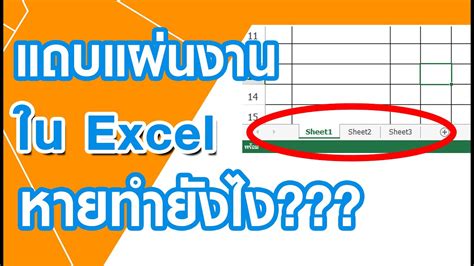 แถบแผ่นงาน หรือ Tab Sheet ใน Excel หายทำยังไง ช่อง Kalasincom It Youtube
