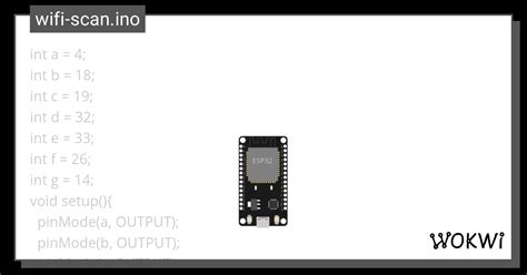 Wifi Scan Ino Copy 2 Wokwi ESP32 STM32 Arduino Simulator
