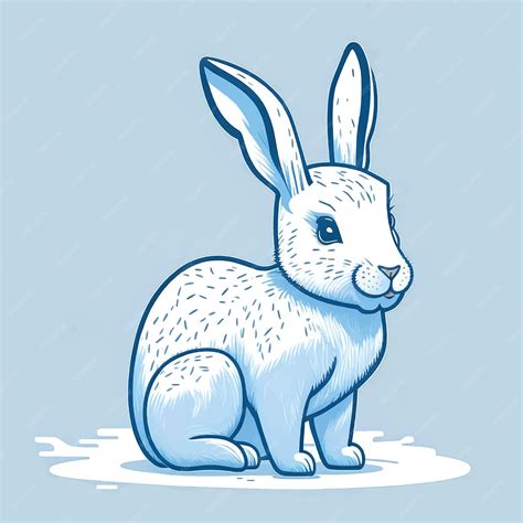Premium Vector Vector Illustration Of Cute Cartoon Arctic Hare