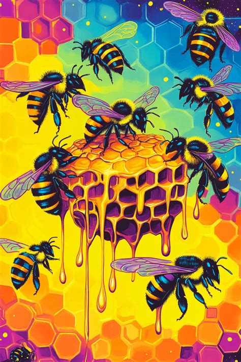 Do Bees Eat Honey Fantasy Wall Art Bee Bug Art