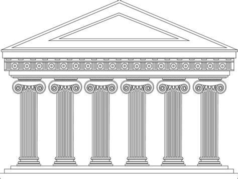 Download Ionic Temple Architecture Columns Royalty Free Stock Illustration Image Pixabay