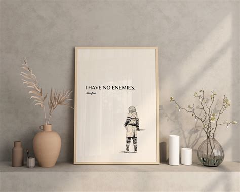 I Have No Enemies Thorfinn Vinland Saga Printable Wall Art Anime Manga Quote Aesthetic Print