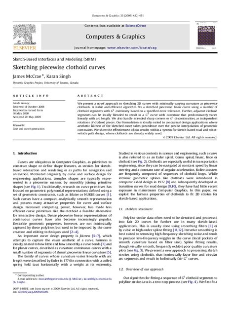 Pdf Sketching Piecewise Clothoid Curves