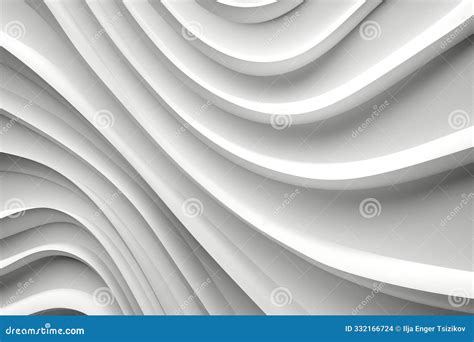 Abstract White Background With Flowing Line Modern Minimal Dynamic Shape 3d Redering