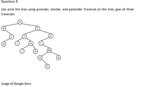 Solved Questions 3 Use Print This Tree Using Preorder