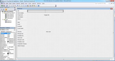 tutorial membuat form entri data siswa berbasis microsoft excel