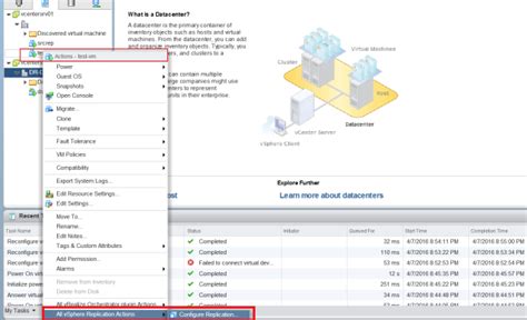 Configuring VSphere Replication 6
