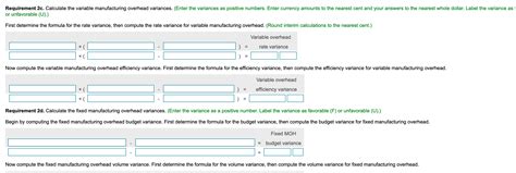 Solved Variable Manufacturing Overhead Variance Meaning