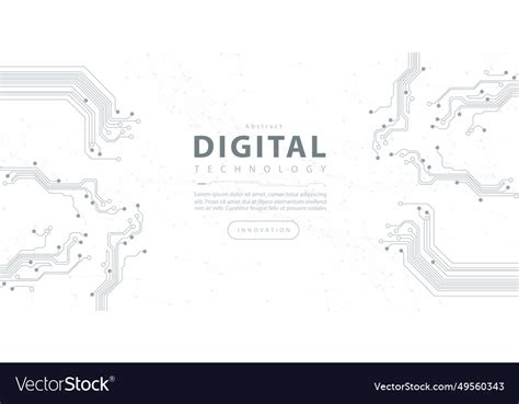 Abstract Digital Technology Hi Tech Futuristic Ai Vector Image