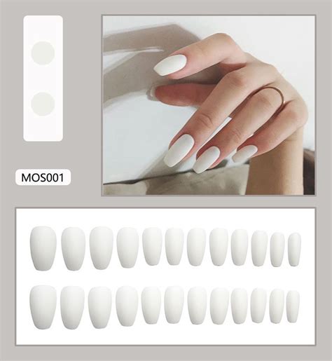 Vanilla Mist Matte White Press On Nails 24 Piece Full Set Elegant