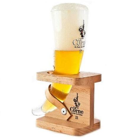 La Corne Beer Glass 33cl With Holder Bierfan Nl