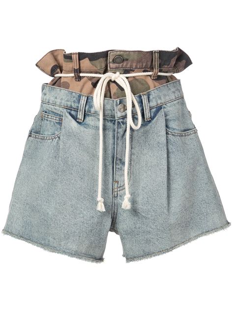 Haculla Double Hac Denim Shorts Blue Farfetch Uk