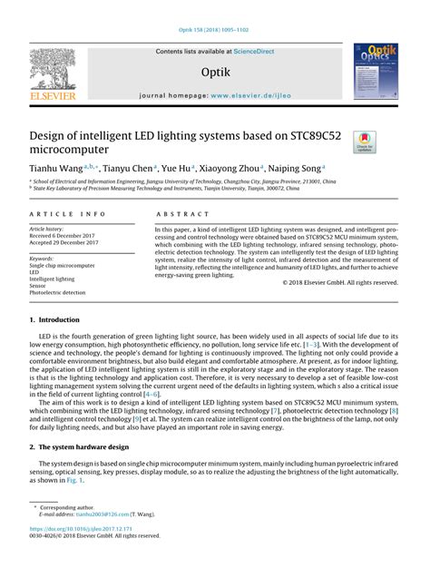 基于stc89c52单片机的智能led照明系统设计外文翻译资料 文献翻译网