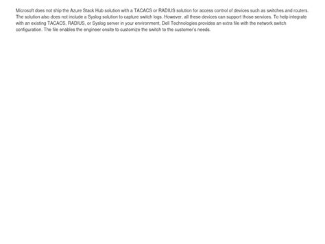 Aaa And Log Server Configuration For The Network Environment Deployment Planning Guide—dell