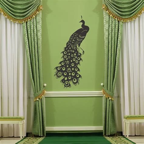 Peacock Wall Decal Etsy