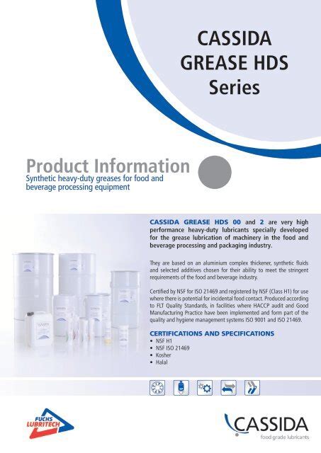 Cassida Grease Hds Series Vlamings Olie Steenbergen