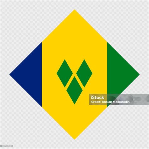 Ilustración De Bandera De Rombo De San Vicente Y Las Granadinas