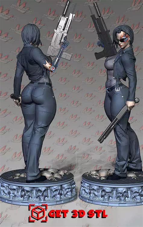 Terminator Girl And Glasses Stl 3d Print Model Get3dstl