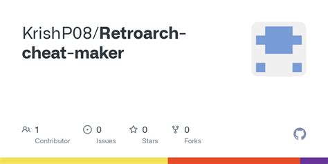 GitHub KrishP Retroarch Cheat Maker