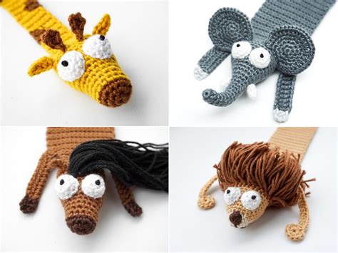 Exotic Animal Bookmarks Pdf Crochet Pattern Bundle Amigurumi Etsy