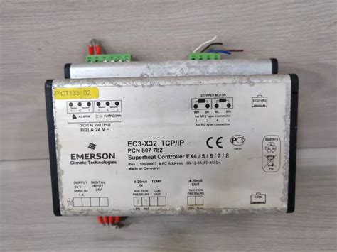 Used Emerson Ec3 X32 Tcpip Pcn 807 782 Superheat Controller Ex45678 Rev 10130007 Orbit