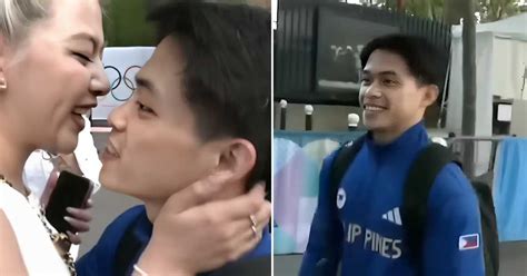 Carlos Yulo At Gf May Sweet Moment Matapos Ang 2nd Olympic Gold Medal Win Ni Caloy Kamicomph