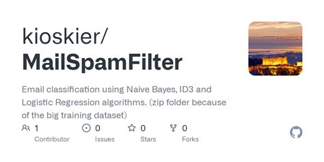 GitHub Kioskier MailSpamFilter Email Classification Using Naive Bayes ID And Logistic