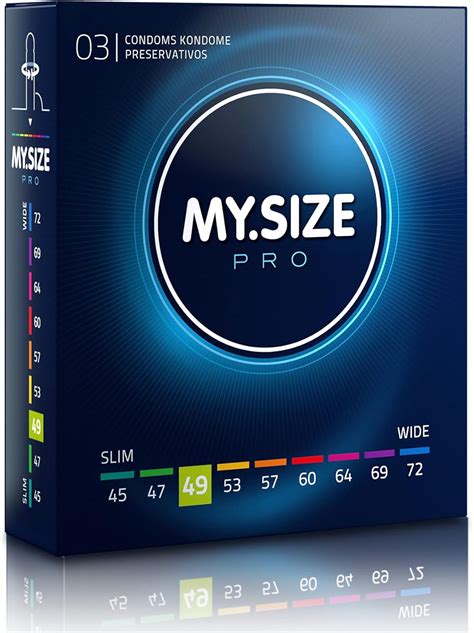 MY.SIZE PRO Condom Size 2, 49 mm, 3 Condoms - Perfect fit and a ...