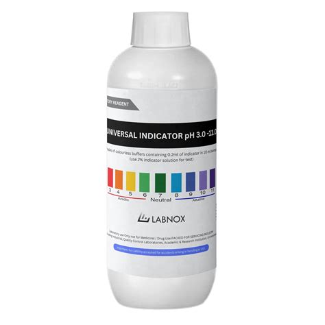 Labnox® Universal Indicator Solution Ph 3 0 11 0 Ph Testing Solution 500 Ml