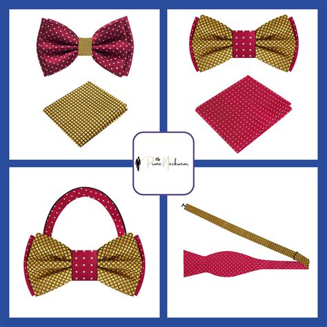 Double Sided Cranberry Standard Bow Tie