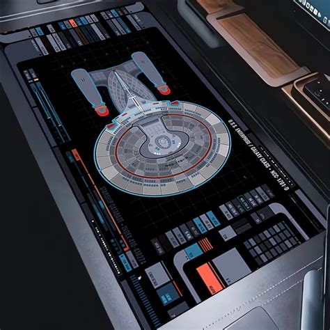 Black Mouse Pad Star Trek Laptop Offices Mousepad Desktop Decor