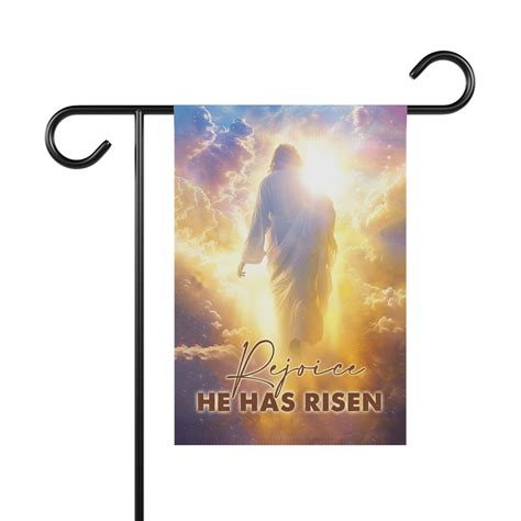 Jesus Easter Day Rejoice He Has Risen Flag Id 0308 Mbj3