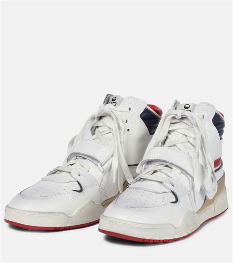 Isabel Marant Alsee Leather High Top Sneakers Isabel Marant