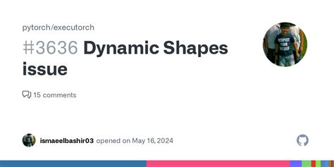 Dynamic Shapes Issue Issue 3636 Pytorch Executorch GitHub