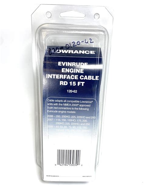 Lowrance 120 62 Evinrude Engine Interface Cable Rd 15ft Max Marine