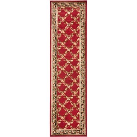 Safavieh Lyndhurst Redblack 2 Ft X 8 Ft Floral Border Diamond Runner